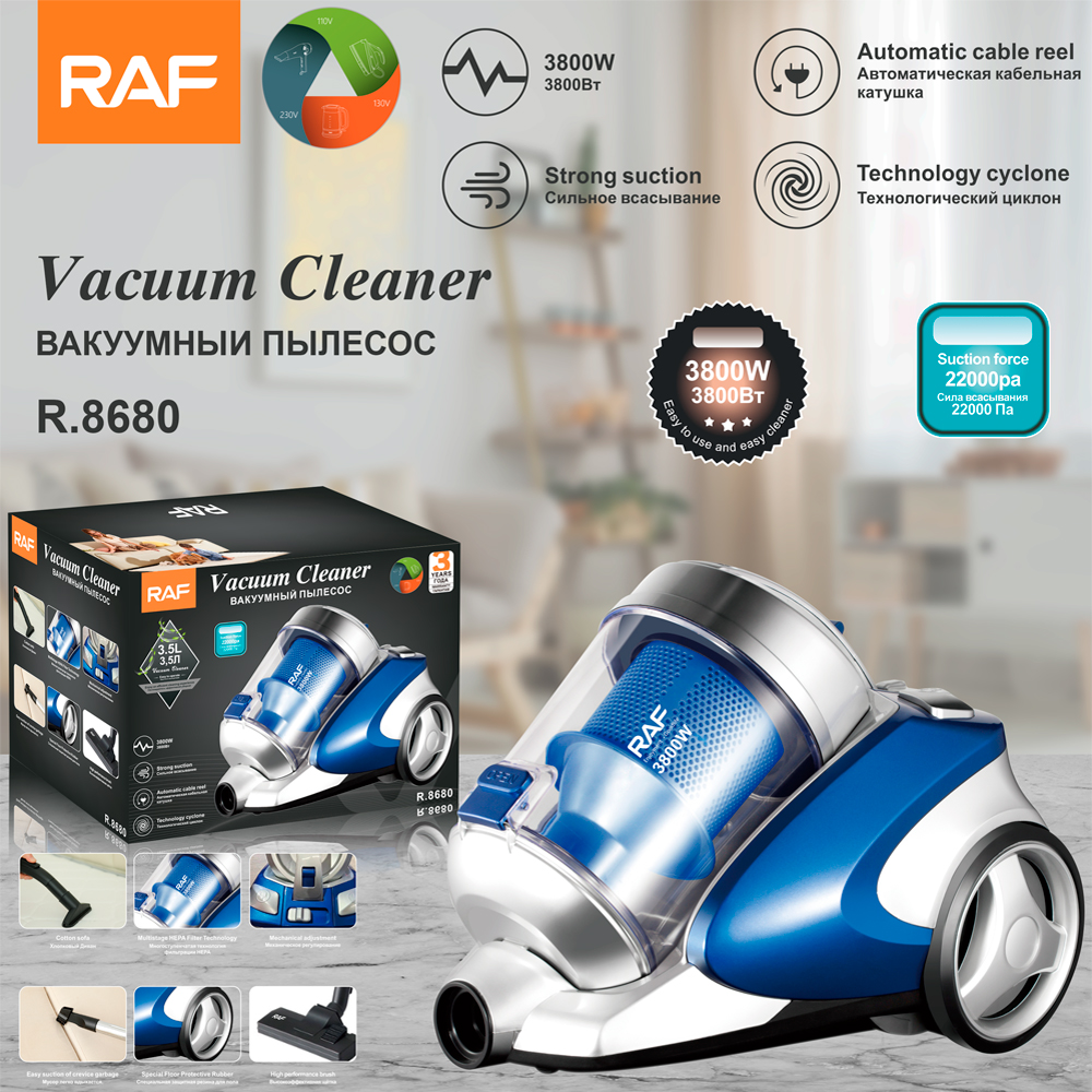 Bagless Canister Vacuum Cleaner - RAF