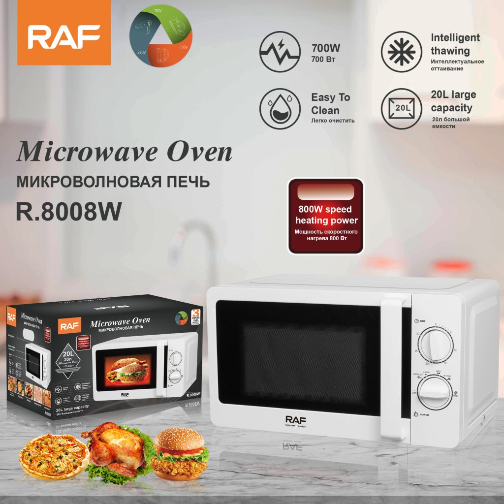 RAF 20L Small Countertop Microwave Oven With Glass Turntable - Zhejiang ...