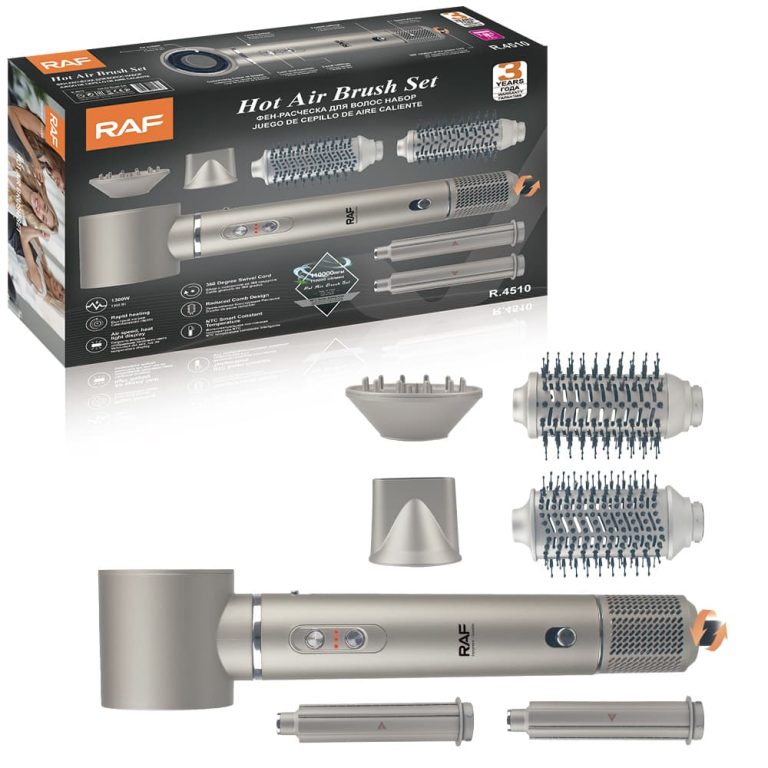 R.4510 Smart Salon Hairdryer 7 in 1 Hair Styler Set Brushless Motor ...