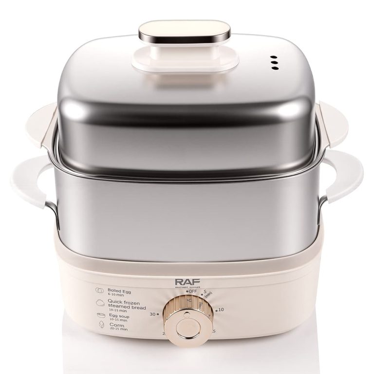 R.0056 Automatic Egg Cooker with Stainless Steel Rack Steamer for ...