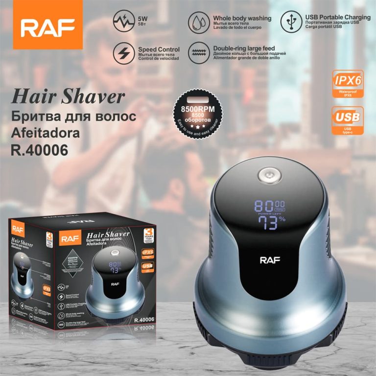 R.40006 Waterproof Bald Head Hair Razor Shaving Face Beard Body Multi ...