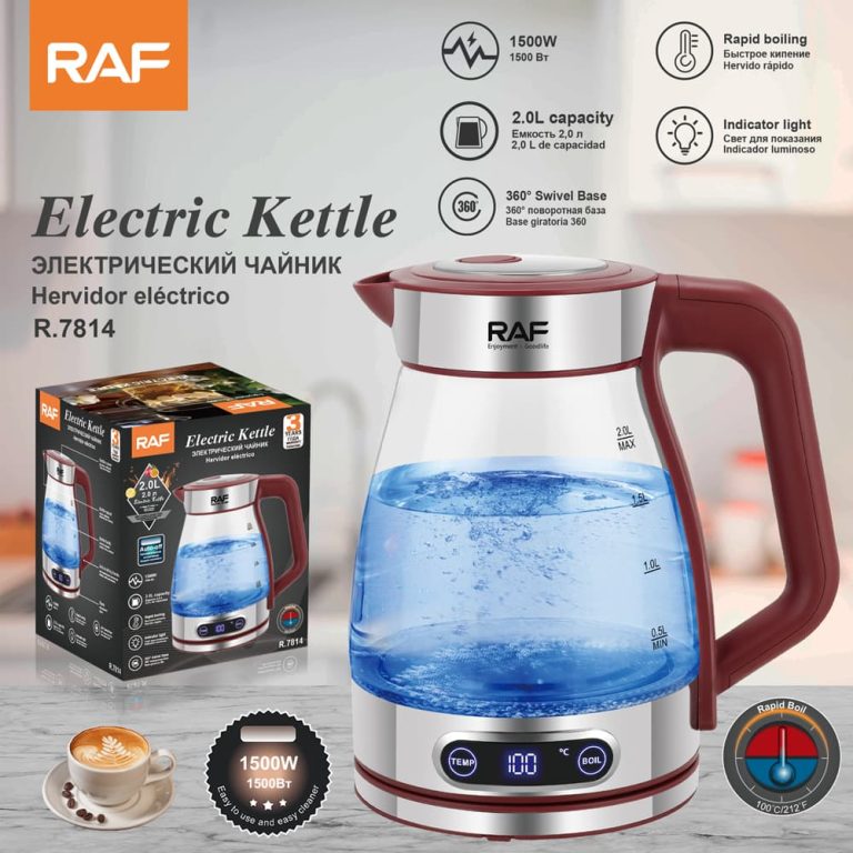 R.7814 Glass Electric Kettle Heater High Quality Portable Household ...